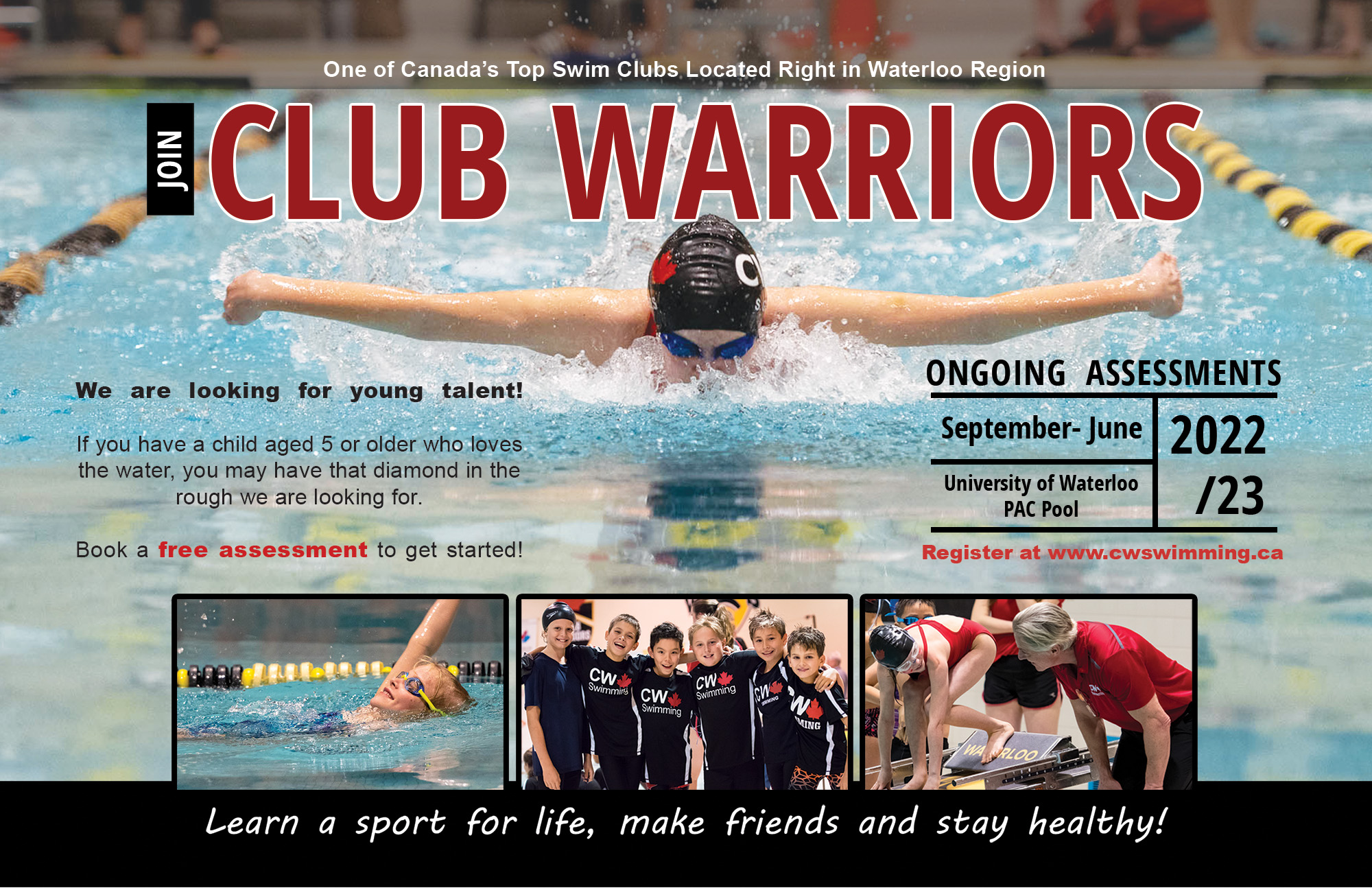 Club Warriors Swimming | About our Kitchener-Waterloo competitive swim club