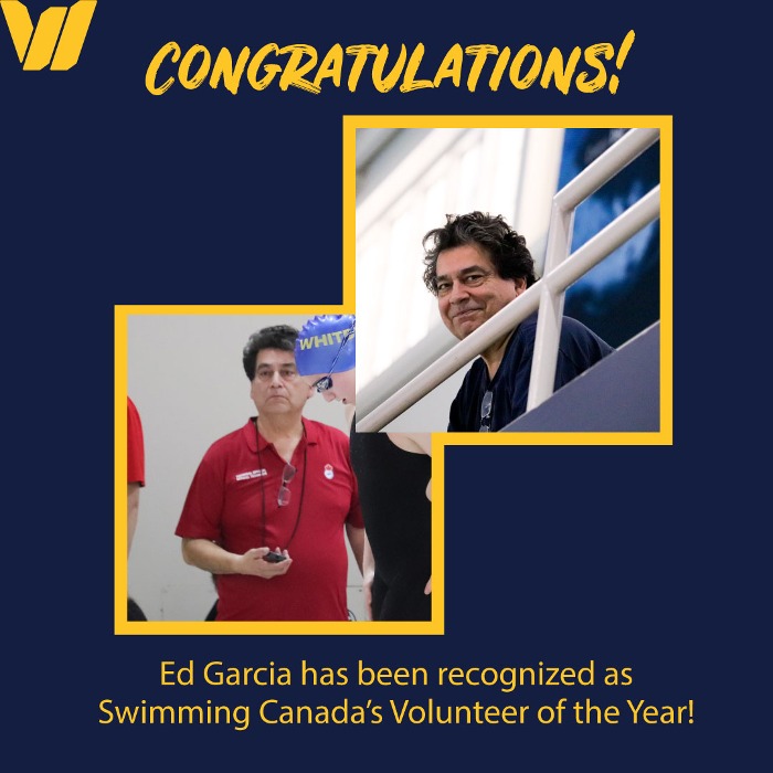 Ed Garcia is the 2021 Swimming Canada's Volunteer of the Year