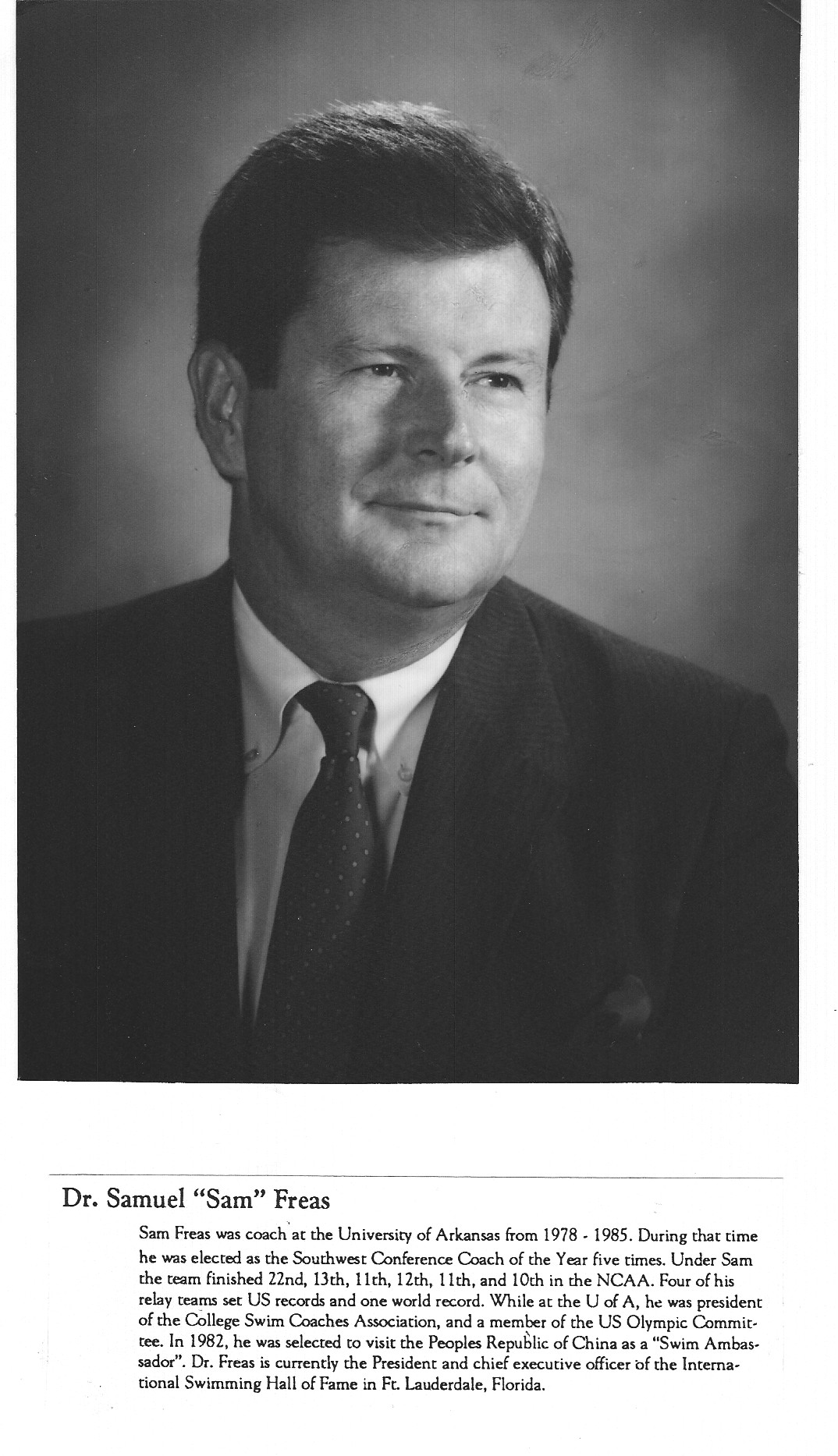 Arkansas Swimming - Sam Freas