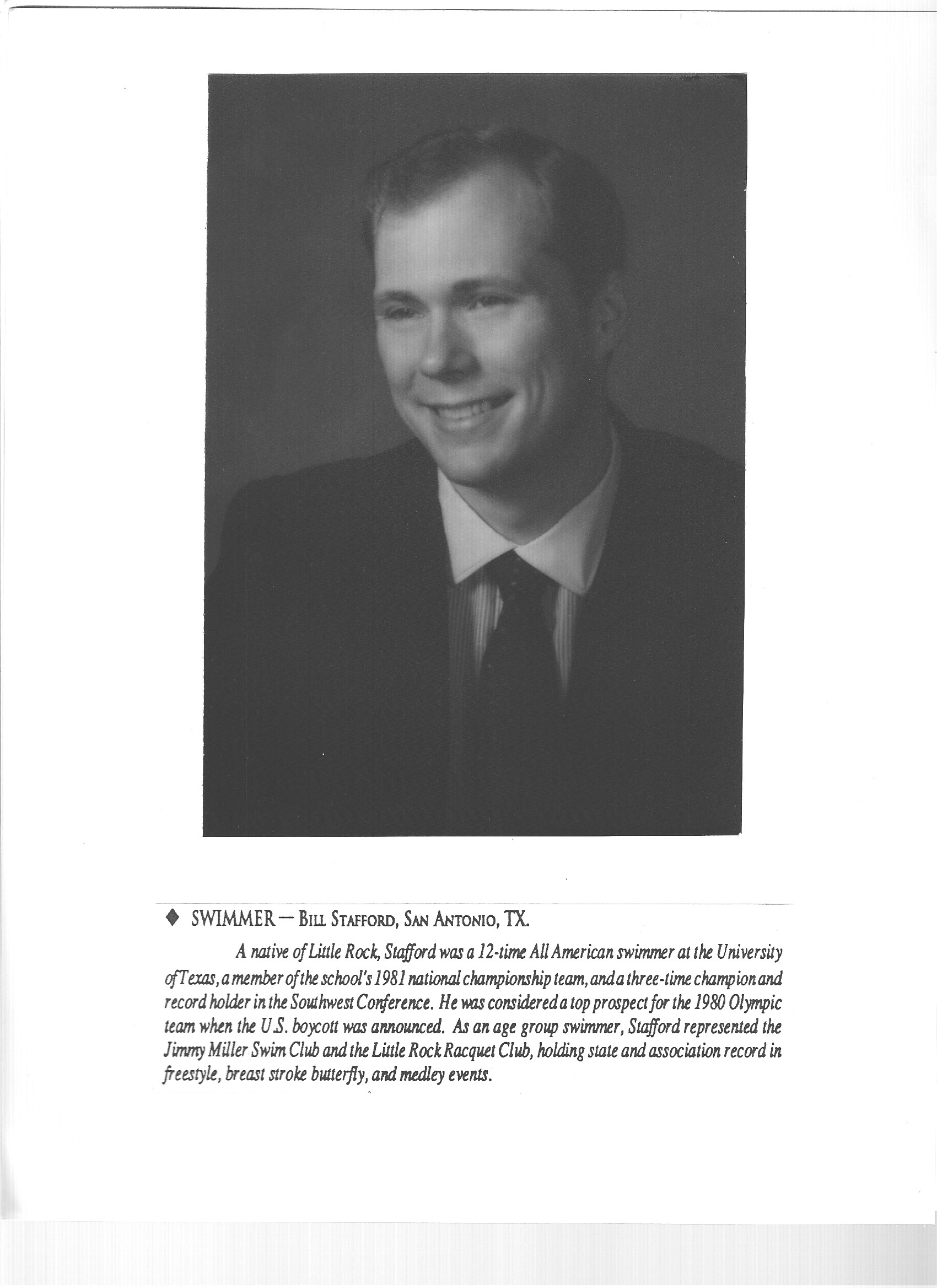 Arkansas Swimming - Bill Stafford