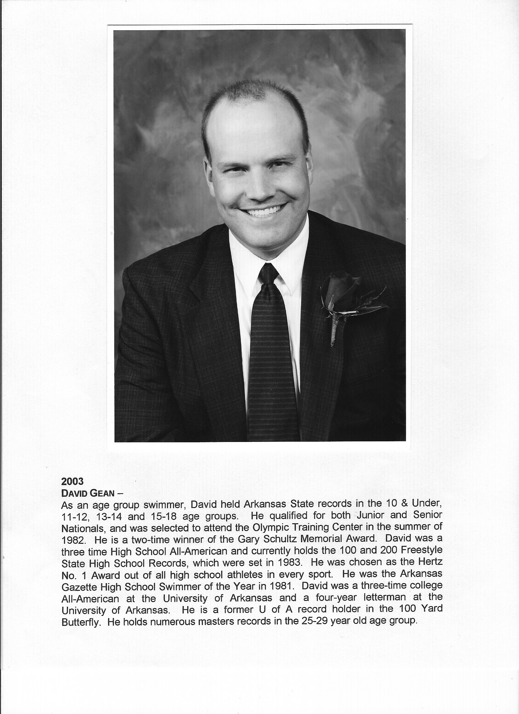 Arkansas Swimming - David Gean