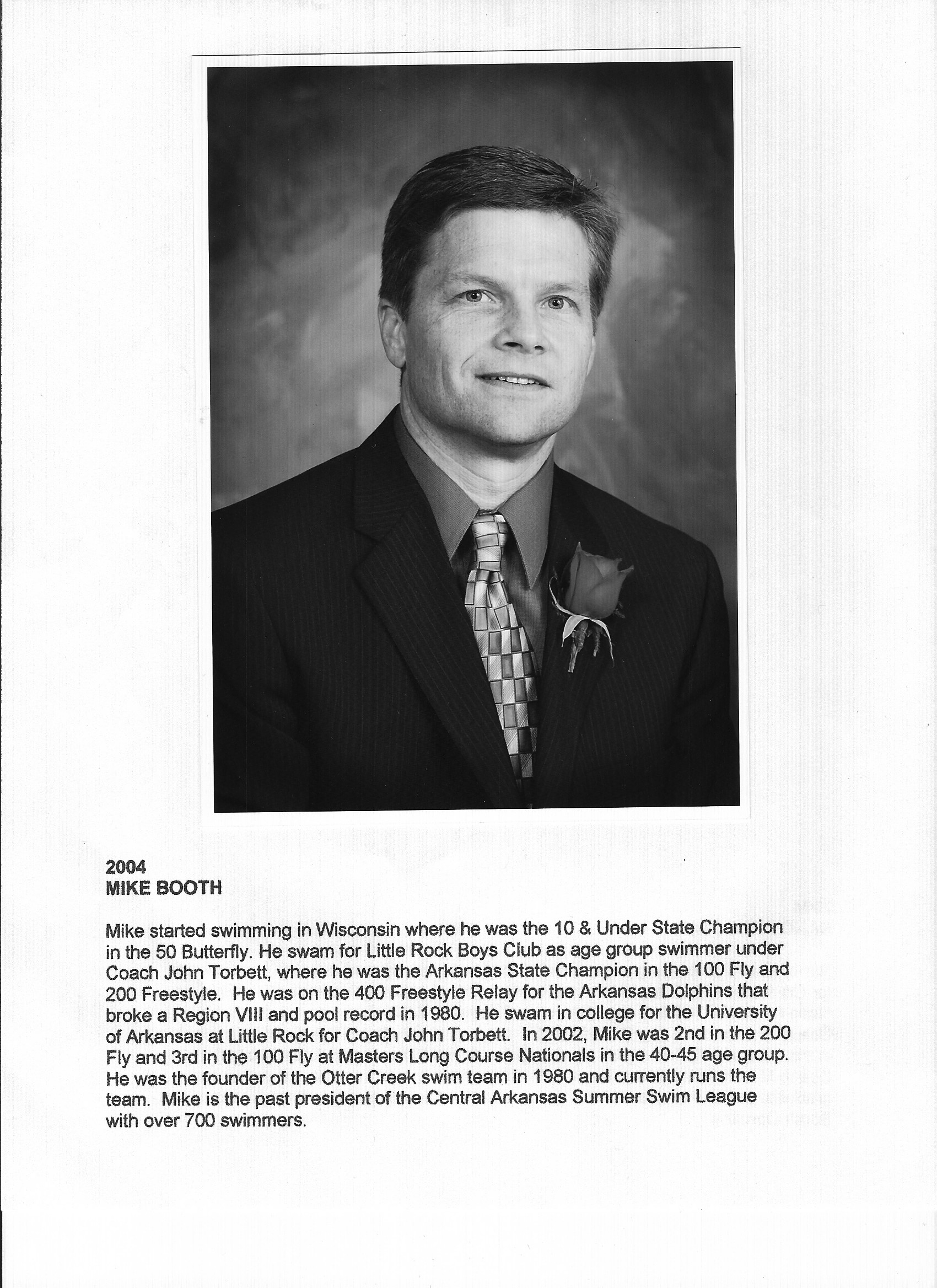 Arkansas Swimming - Mike Booth