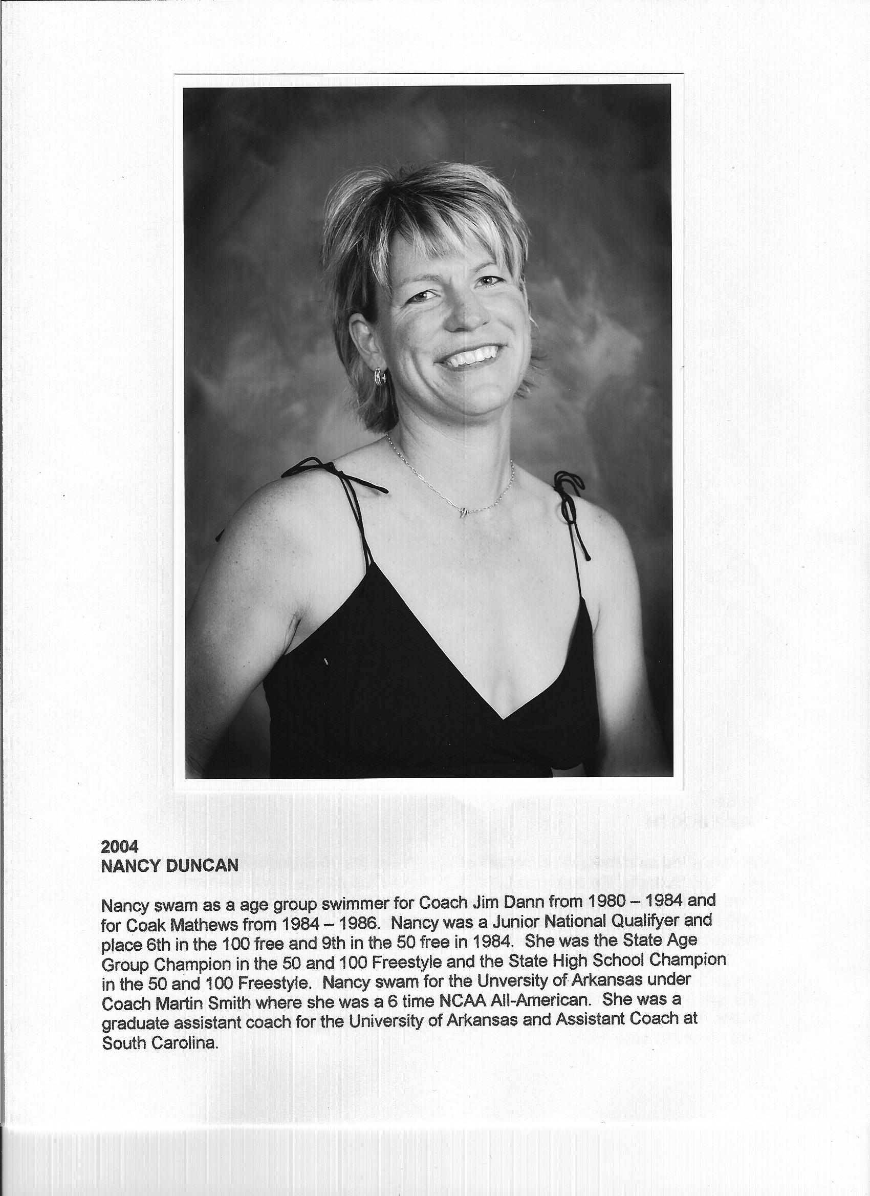 Arkansas Swimming - Nancy Duncan