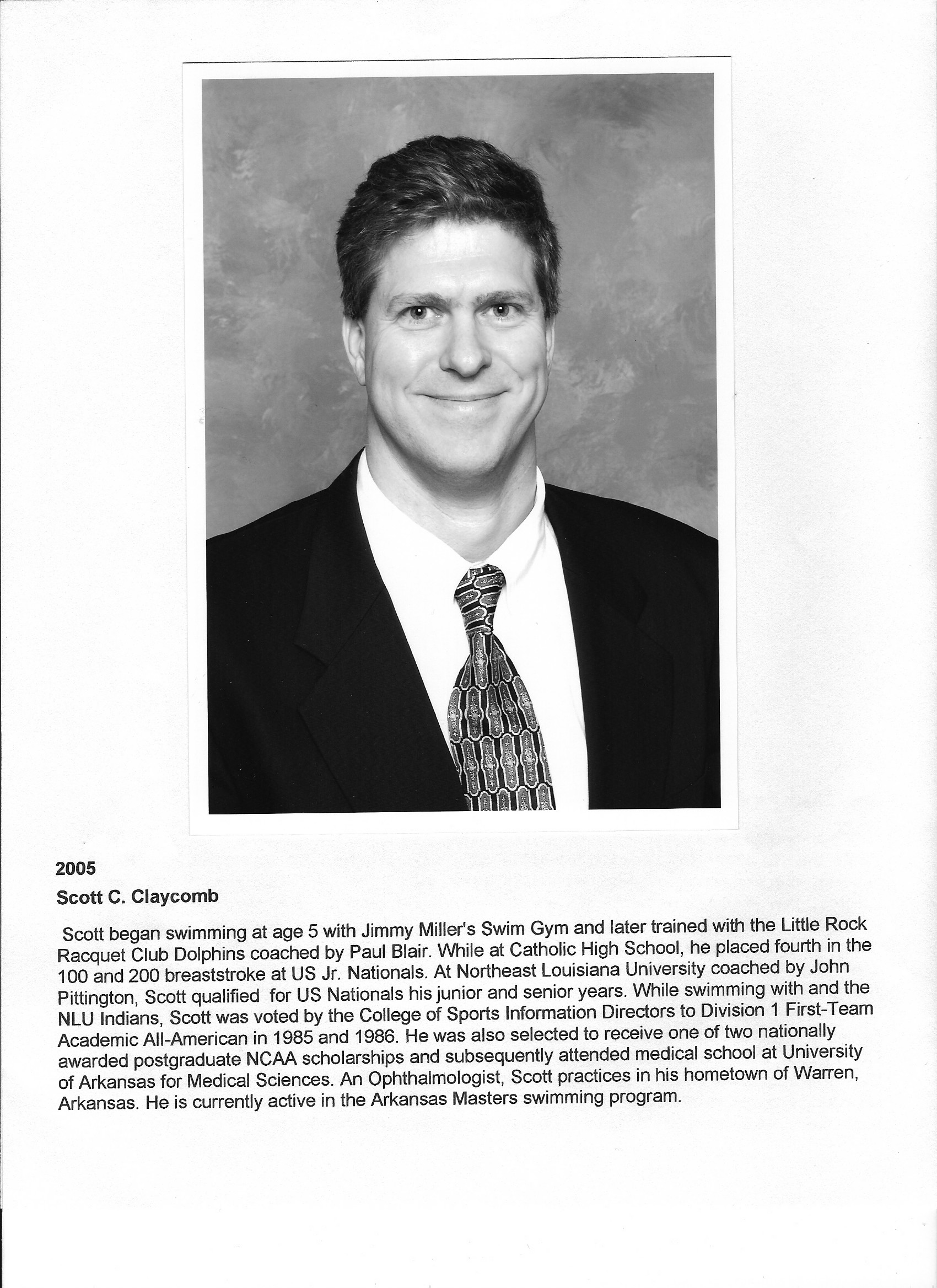 Arkansas Swimming - Scott C. Claycomb