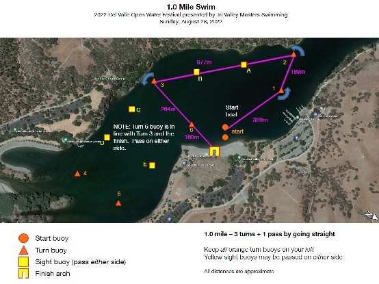 Del Valle Open Water Festival - Course Maps