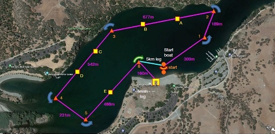 Del Valle Open Water Festival - Course Maps