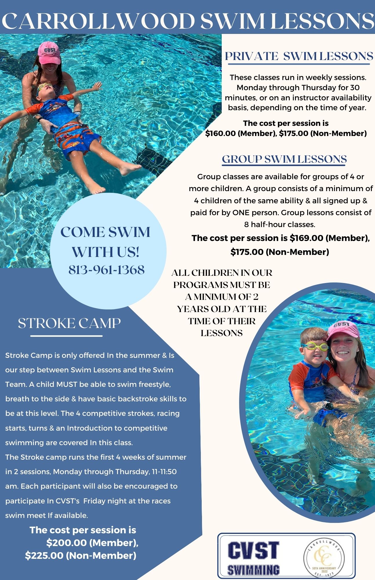 Carrollwood Village Swim Team - Swim Lessons