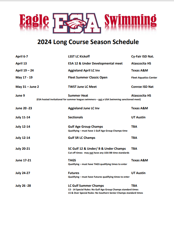 '24 LC Competition Schedule