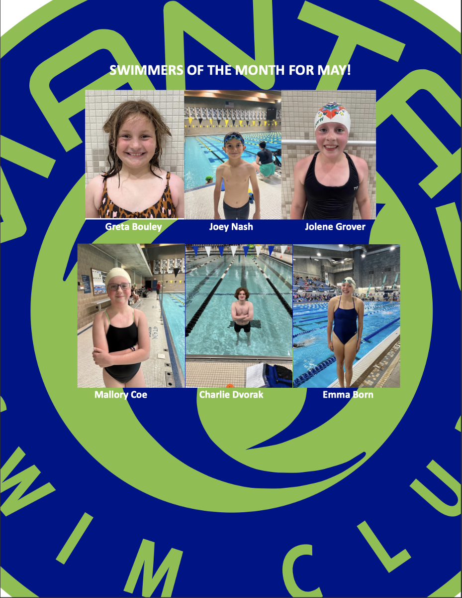 Mantas Swim Club SWIMMERS OF THE MONTH for MAY