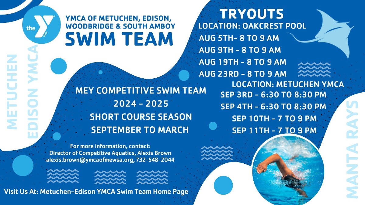 Metuchen-Edison YMCA Swim Team Home