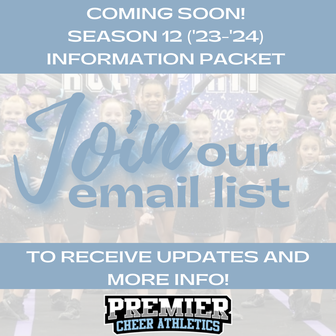 Premier Cheer Athletics - Season 11 Info Packet