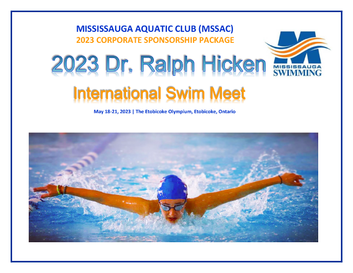Sponsorship Opportunity :: 2023 Hicken International Swim Meet