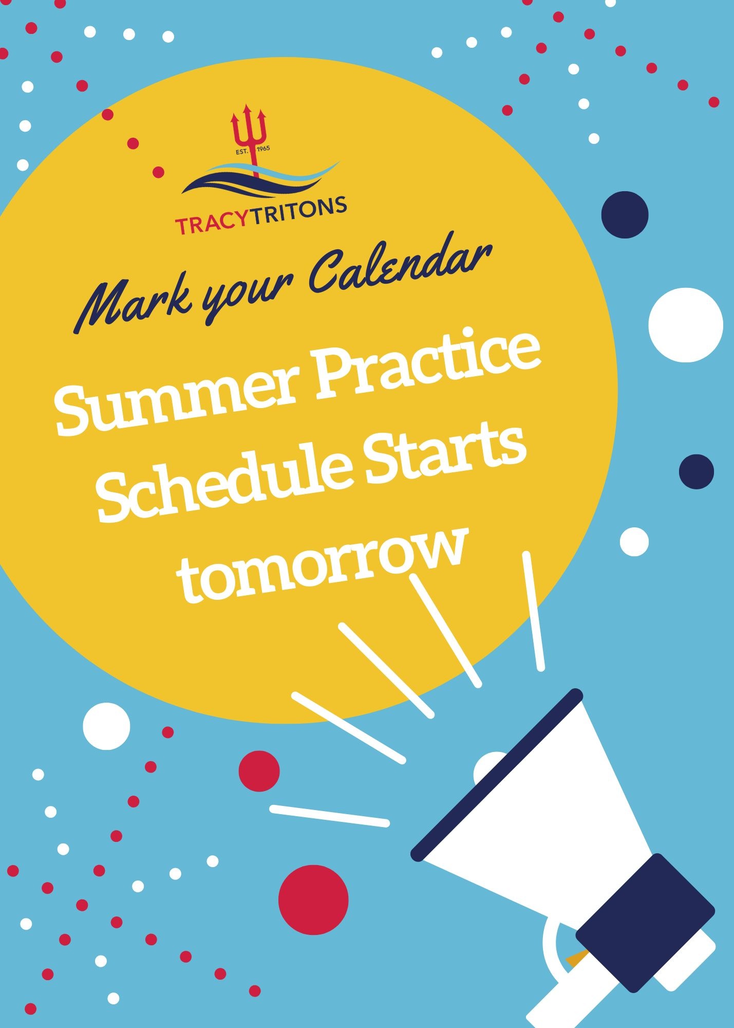 Summer Practice Schedule