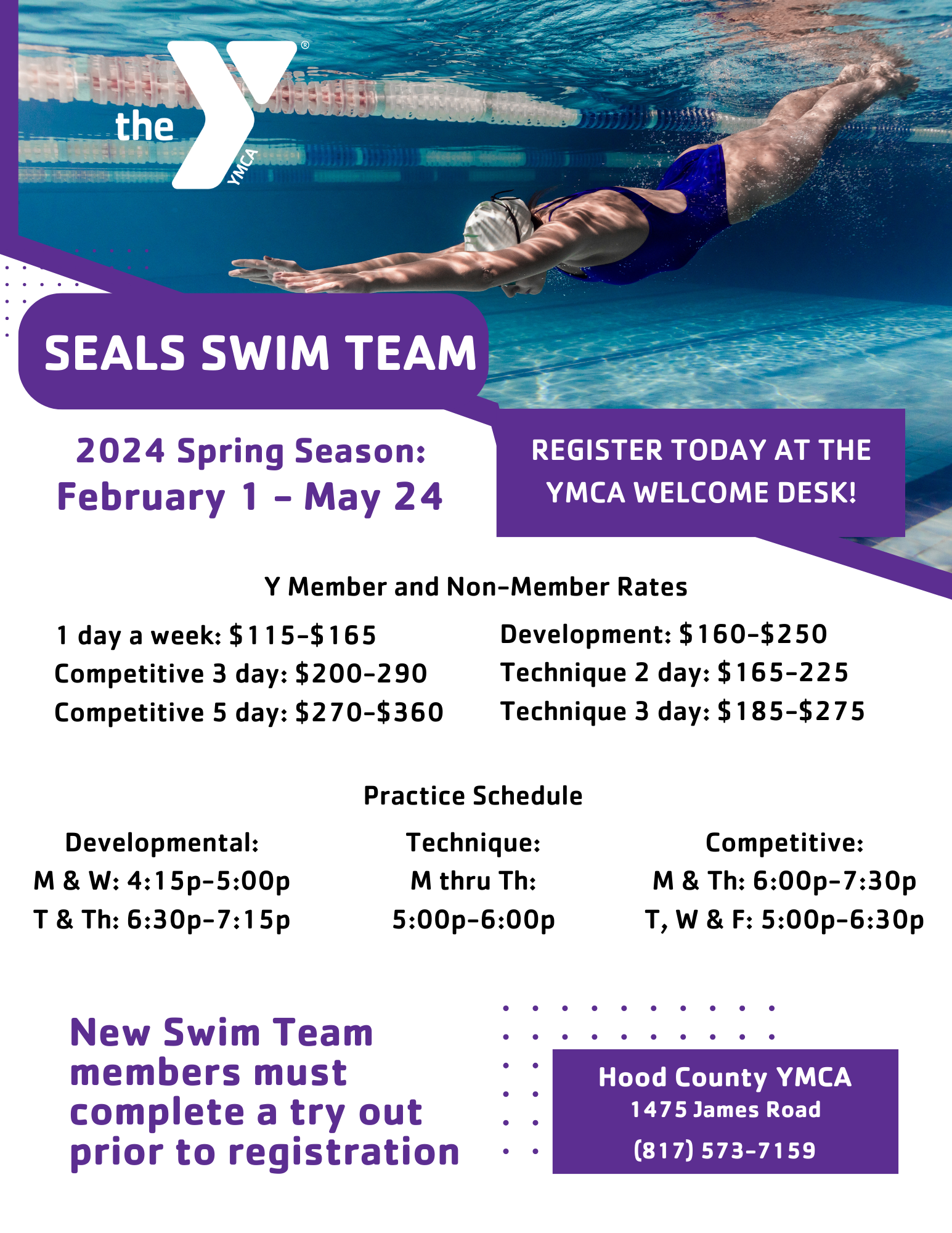 SEALS Swim Team - 2022 fall YMCA info