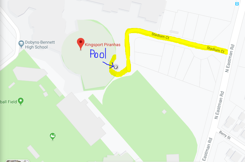 Red Piranha Swimming - Pool Locations