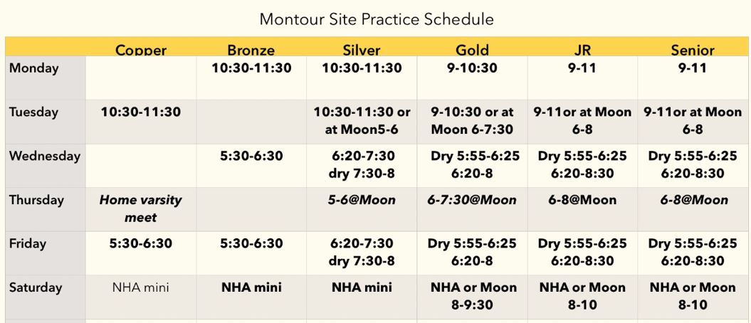 This Week's Schedule and Notes