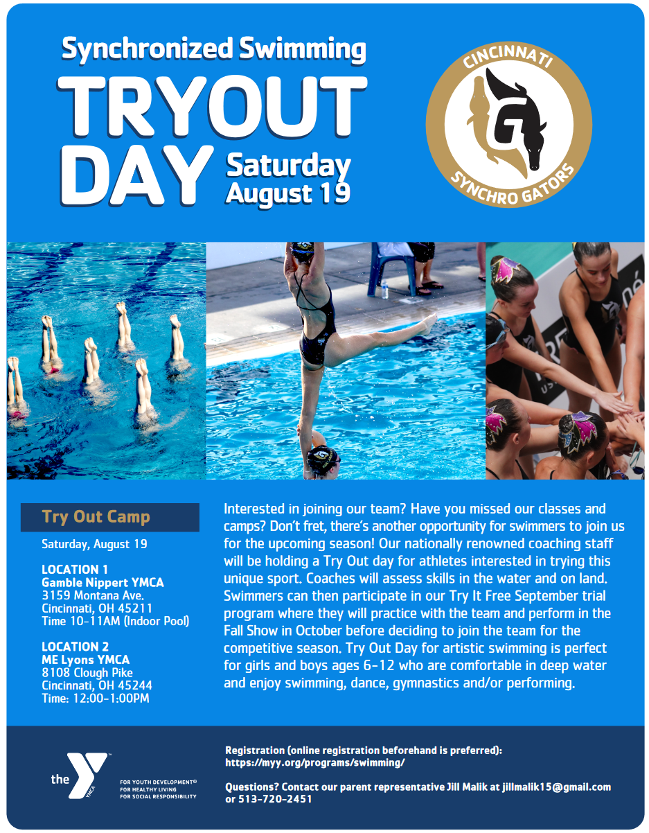 Cincinnati YMCA Synchrogators - Try Out Day